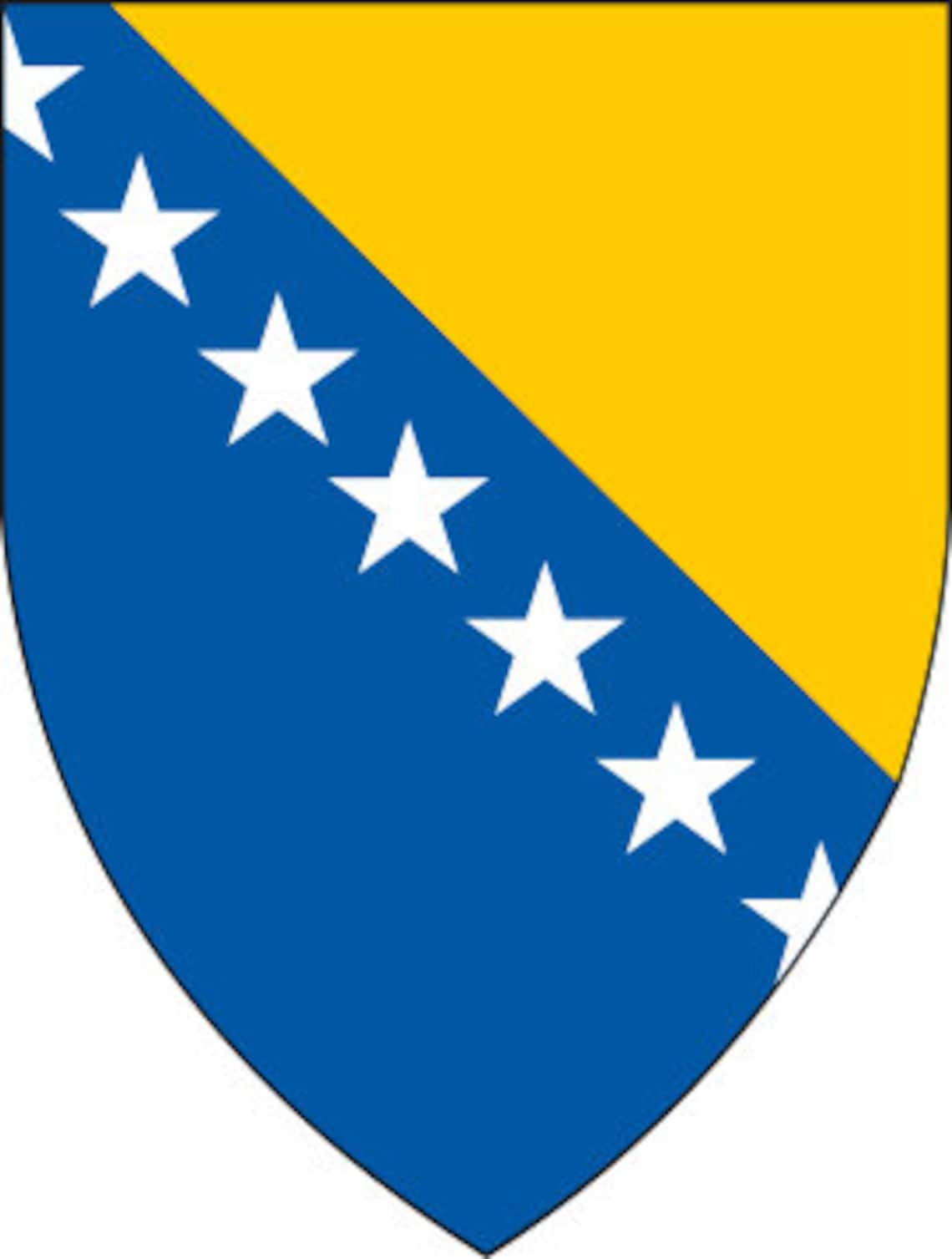 Coat of arms of Bosnia and Herzegovina vector svg file | Etsy