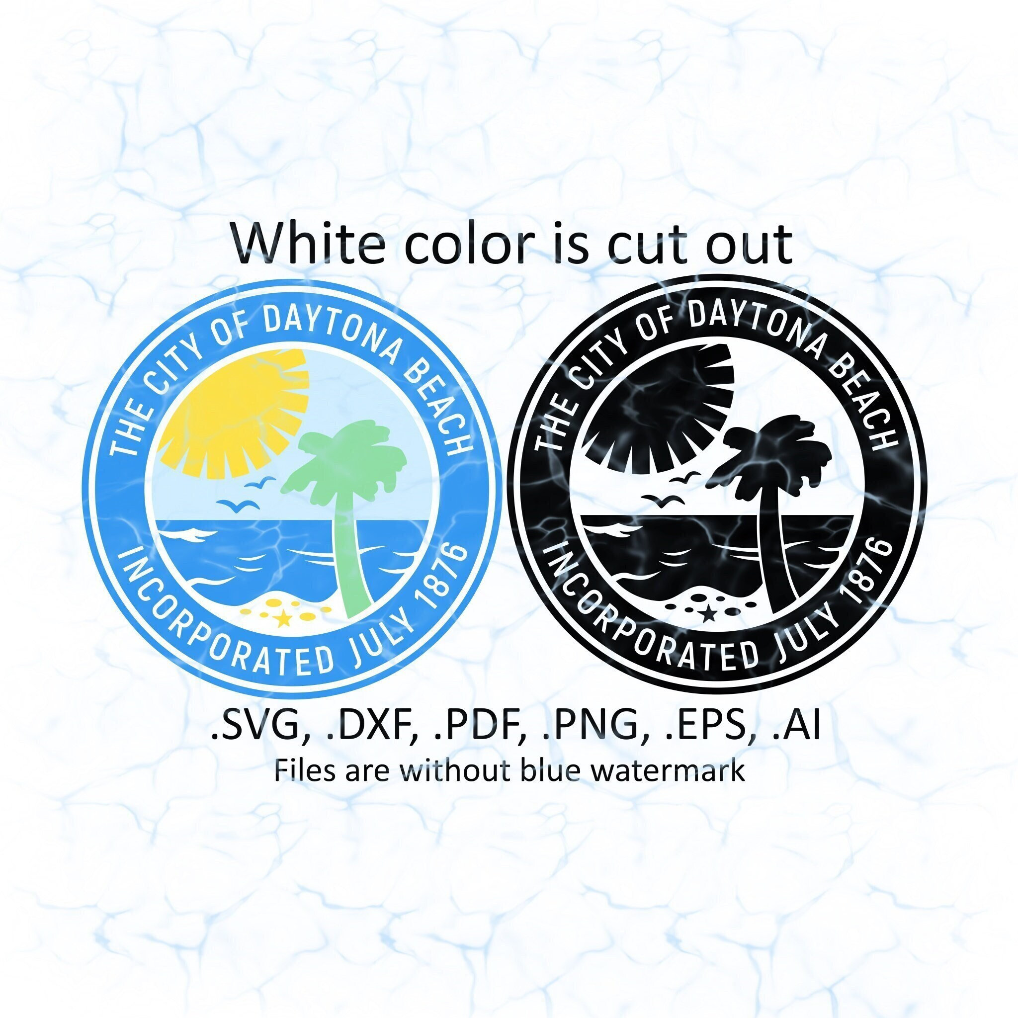 Daytona Beach Svg Vector Files, Dxf, Pdf, Ai, Eps, Png Files, Daytona ...