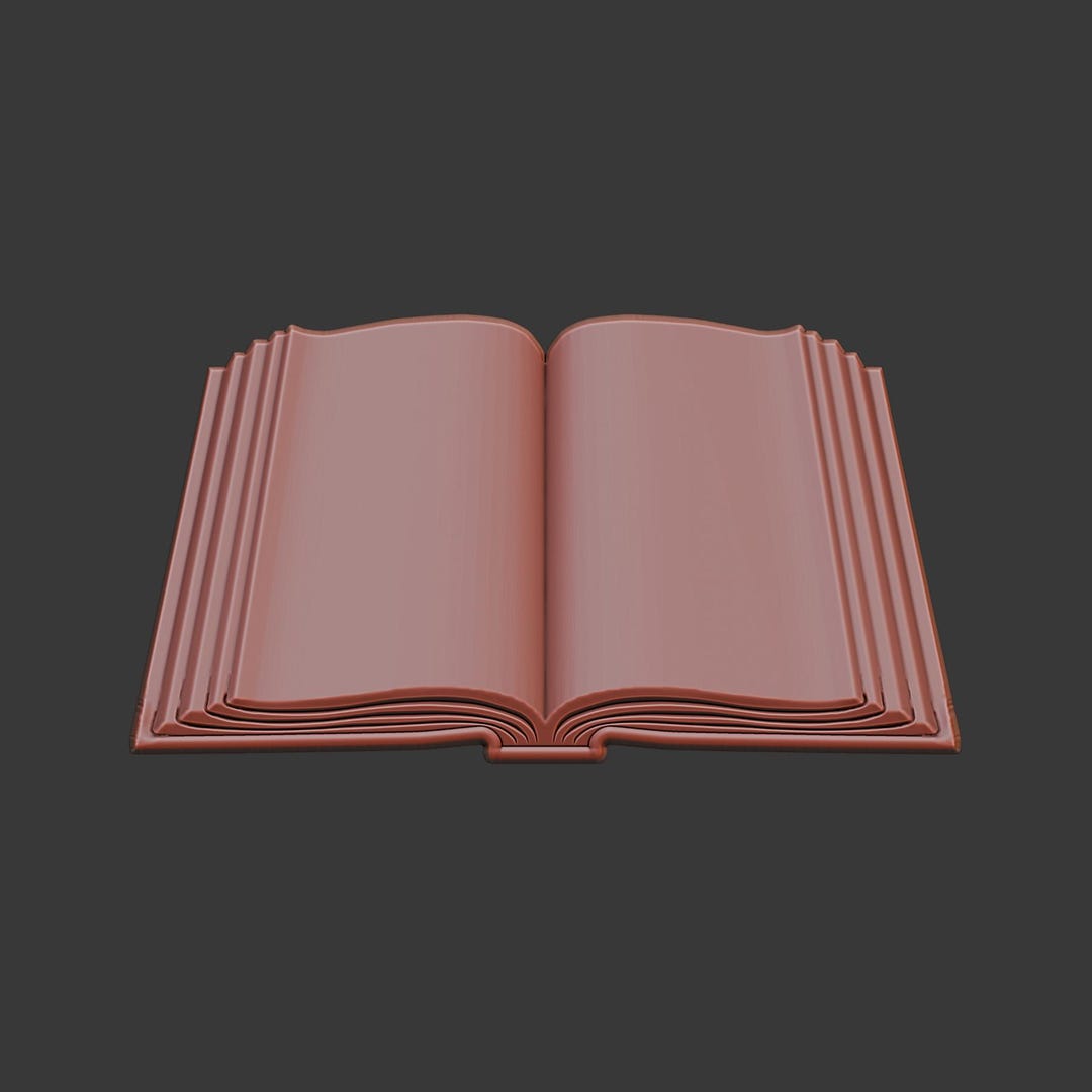Book .stl 3d Model Relief Element, CNC Files - Etsy