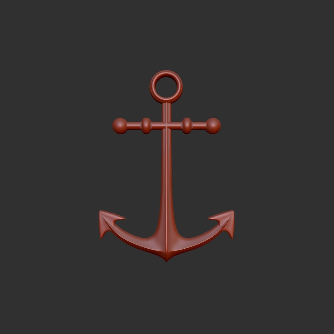 Anchor 3d Stl Model, Relief Element, CNC Router Engraver, CNC Files - Etsy