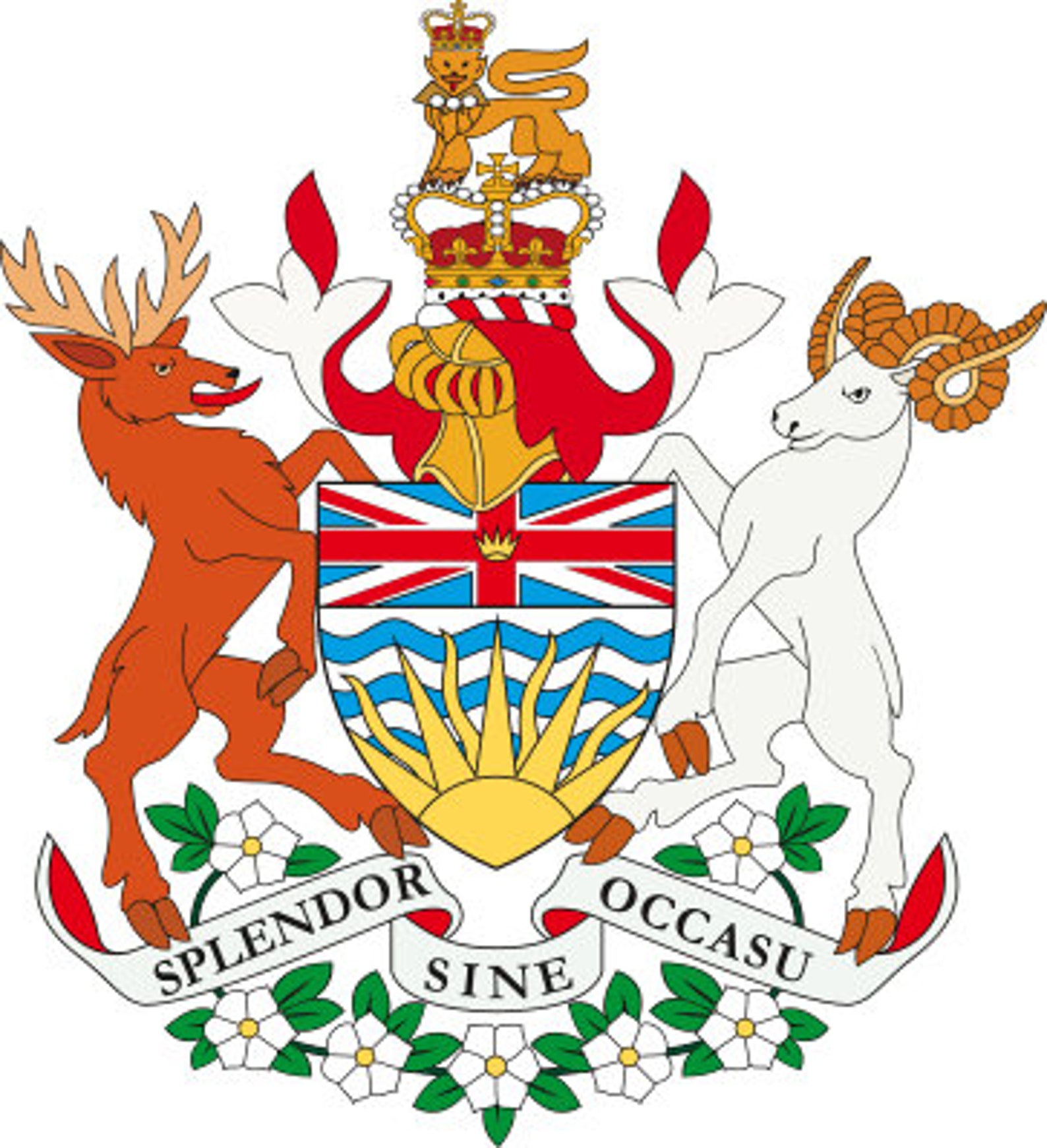 Coat of arms of British Columbia vector svg file | Etsy