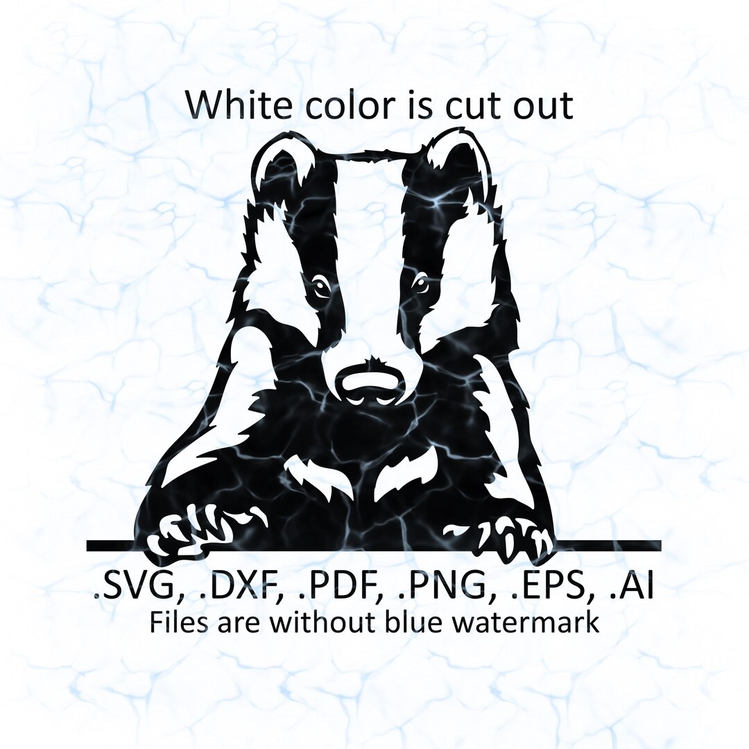 Badger Svg Vector, Badger Peeking Logo, Pdf, Dxf, Ai, Eps, Png Files - Etsy