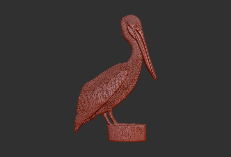 Pelican 3d Stl Model Relief Element, CNC Router Engraver, CNC Files - Etsy
