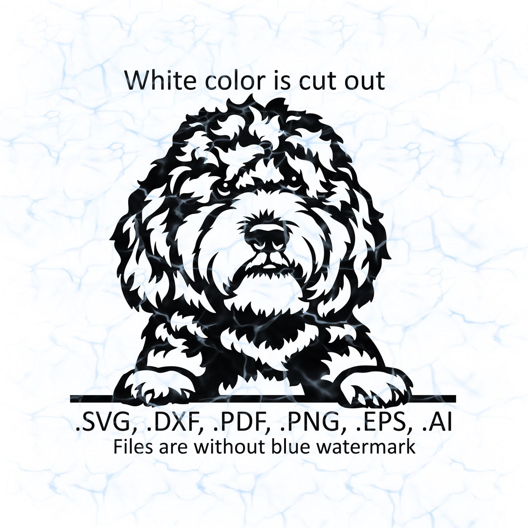Labradoodle Svg Vector, Labradoodle Peeking Logo, Pdf, Dxf, Ai, Eps ...