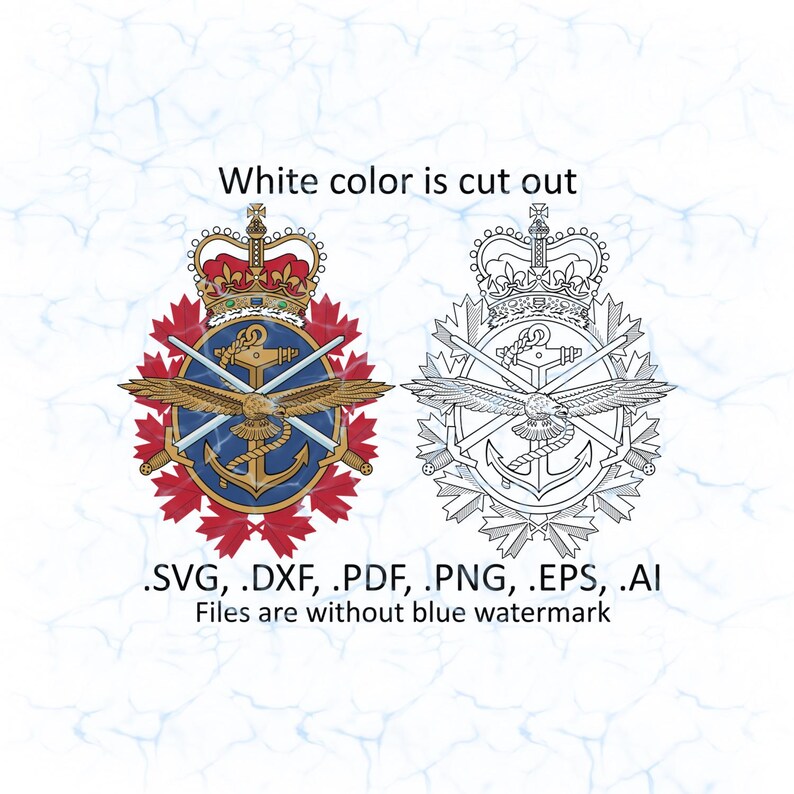 Canadian Armed Forces Svg Vector Files, Dxf, Pdf, Ai, Eps, Png Files - Etsy