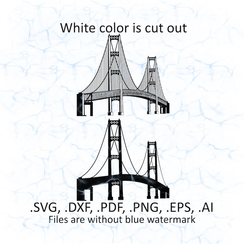 Mackinac Bridge Digital Art - Etsy