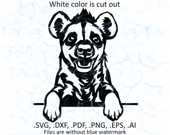 Hyena Peeking Svg Spotted Hyena Cut File Cricut Hyena Clipart Tshirt ...