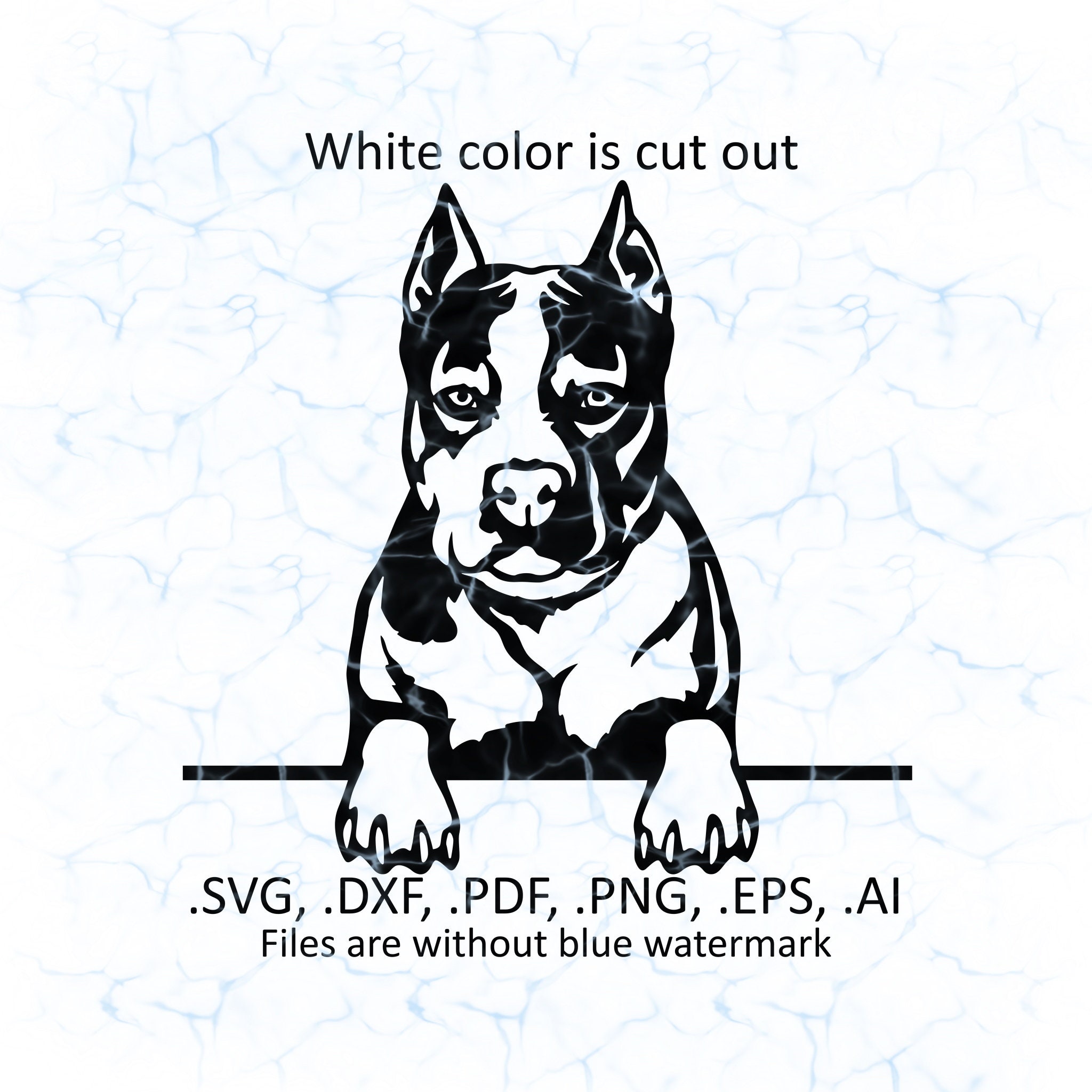 Staffordshire Terrier Svg Vector, Staffy, Amstaff, Stafford Peeking ...