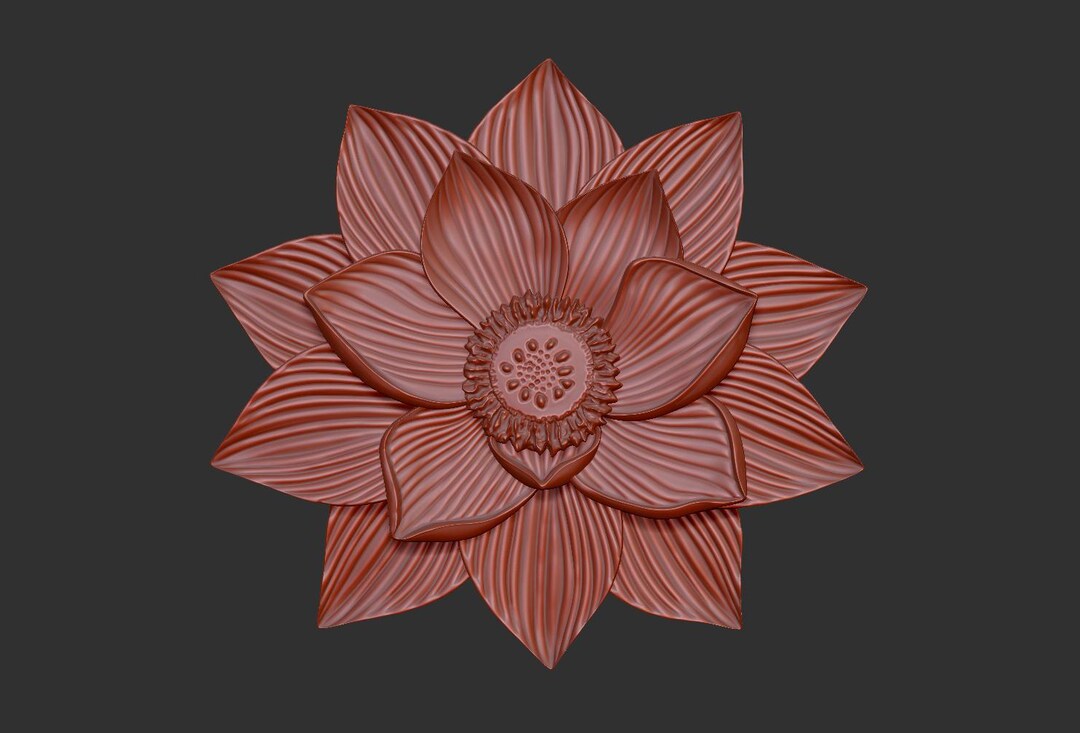 Lotus 3d .stl Model Relief Element, CNC Files - Etsy