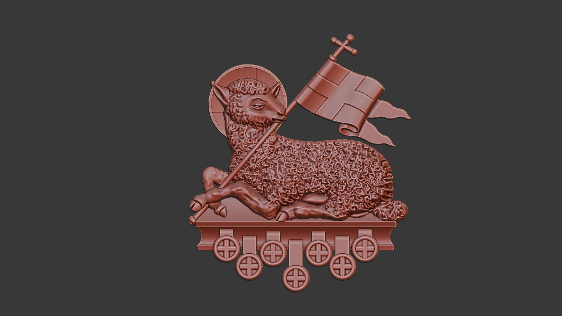 Lamb of God, Agnus Dei .stl 3d Model Relief Element, CNC Files - Etsy
