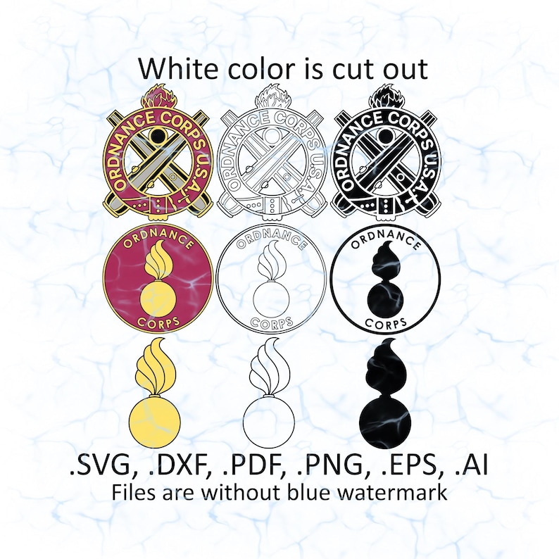 Ordnance Corps (US Army) Svg Vector Files, Dxf, Pdf, Ai, Eps, Png - Etsy