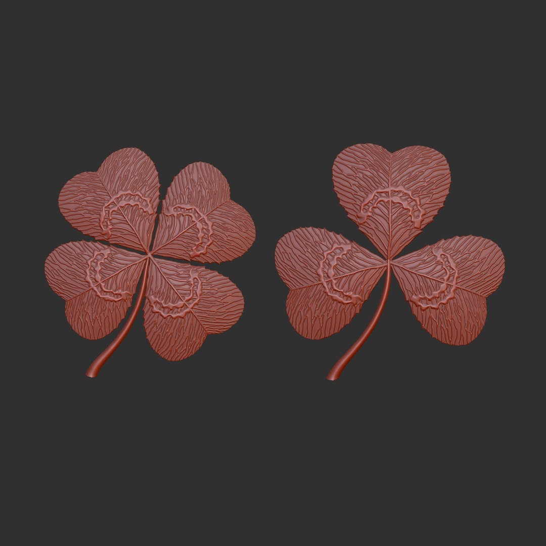 Clover Leaf 3d Stl Models, Relief Elements, CNC Router Engraver, CNC Files - Etsy