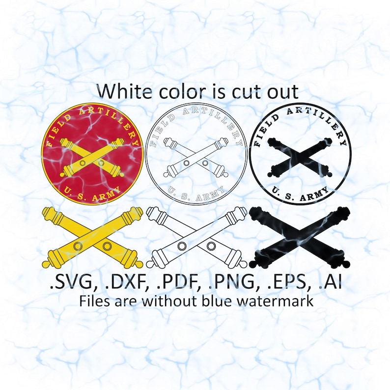 Field Artillery Svg Vector Files, Dxf, Pdf, Ai, Eps, Png - Etsy