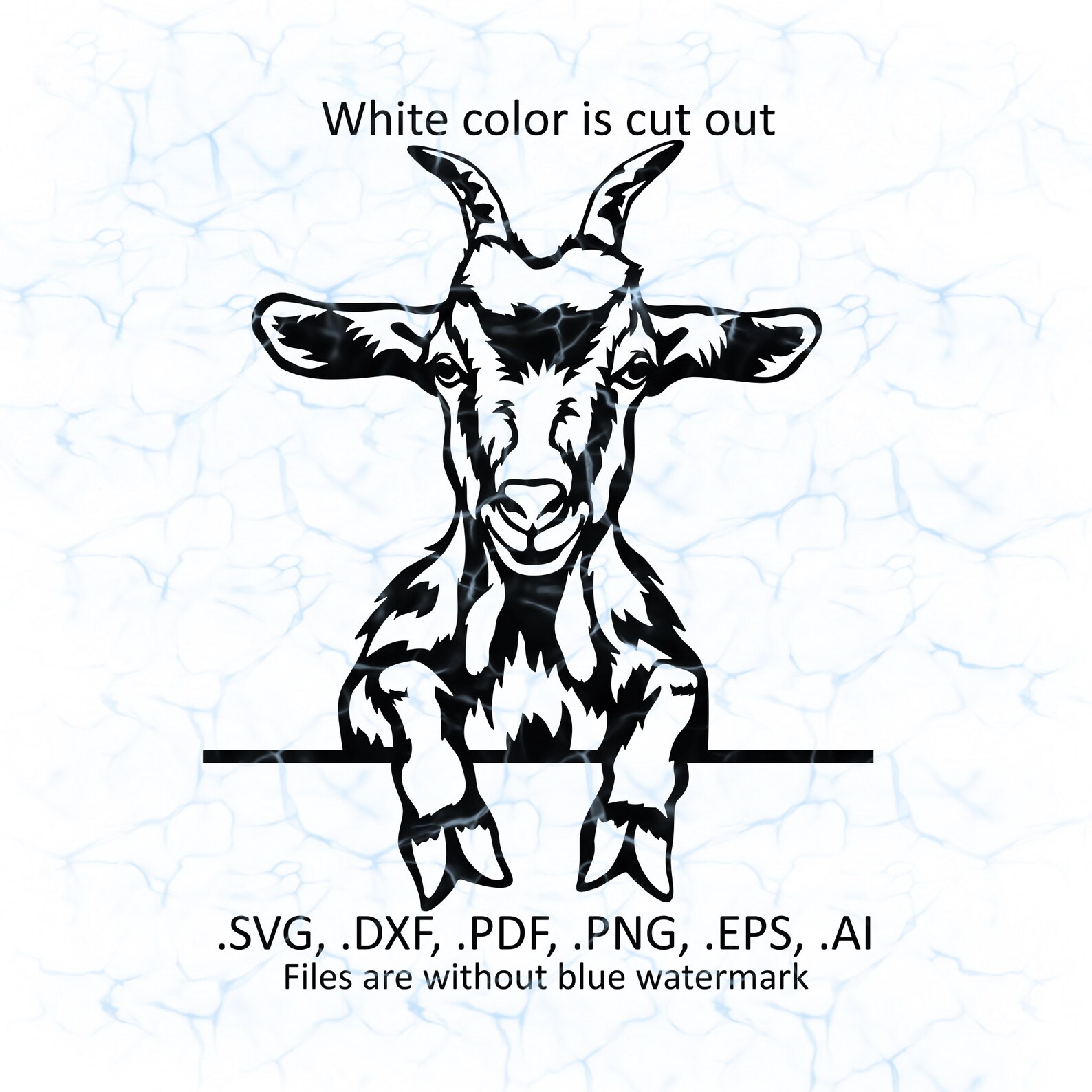 Nanny Goat Svg Vector, Nanny Goat Peeking Logo, Pdf, Dxf, Ai, Eps, Png ...