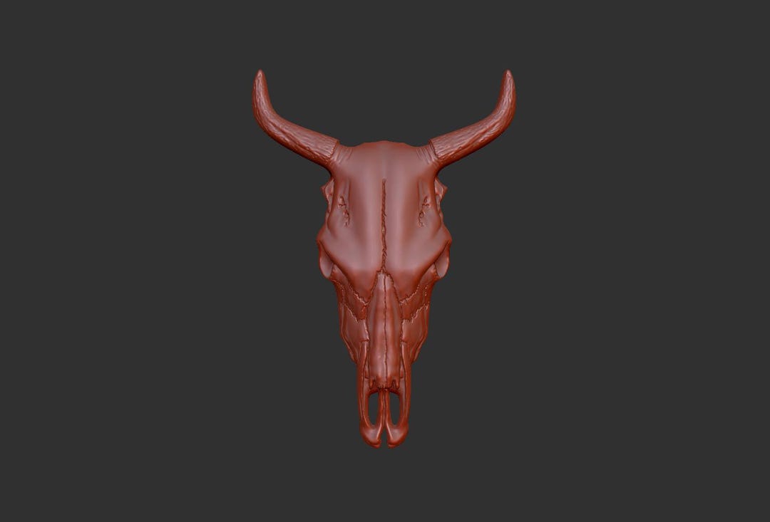 Cow Skull 3d .stl Model Relief Element, CNC Files - Etsy