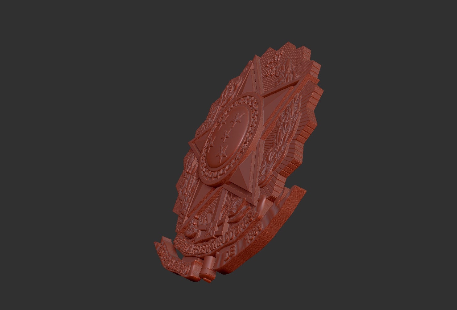Brazil Emblem Stl 3d Model Relief Element, CNC Router Engraver, CNC ...