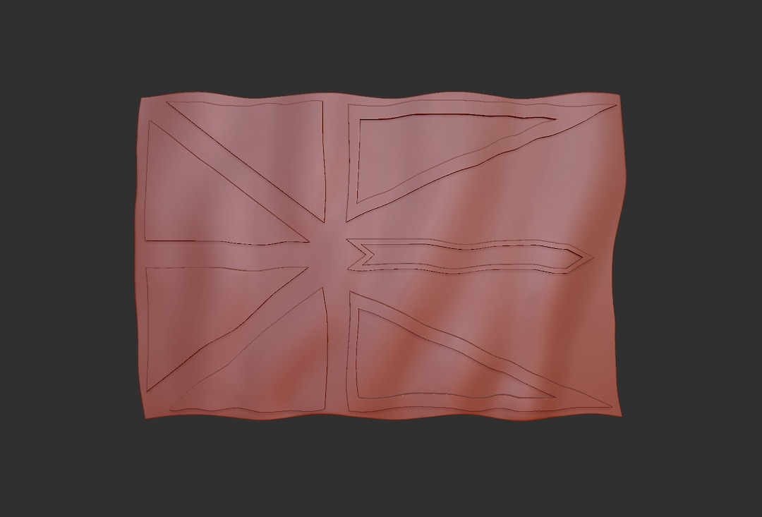 Newfoundland and Labrador Flag Stl 3d Model Relief Element, CNC Router ...