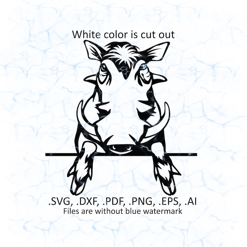 Warthog Svg Vector, Warthog Peeking Logo, Pdf, Dxf, Ai, Eps, Png Files ...