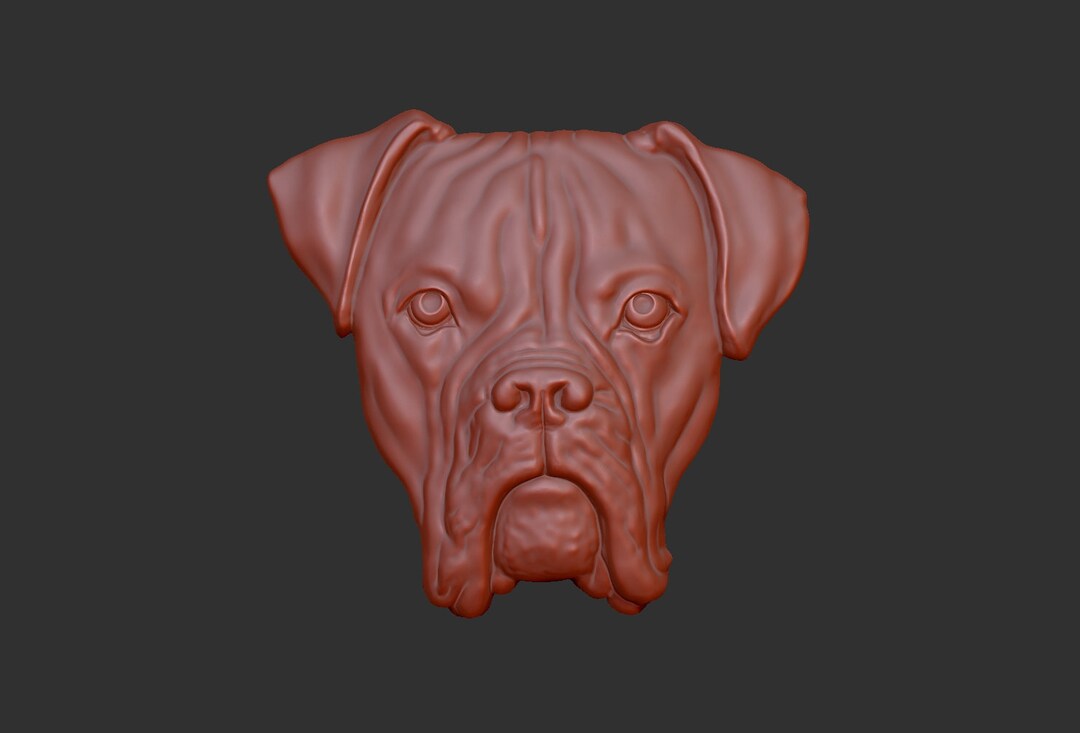 Boxer Dog Stl 3d Model Relief Element, CNC Files - Etsy