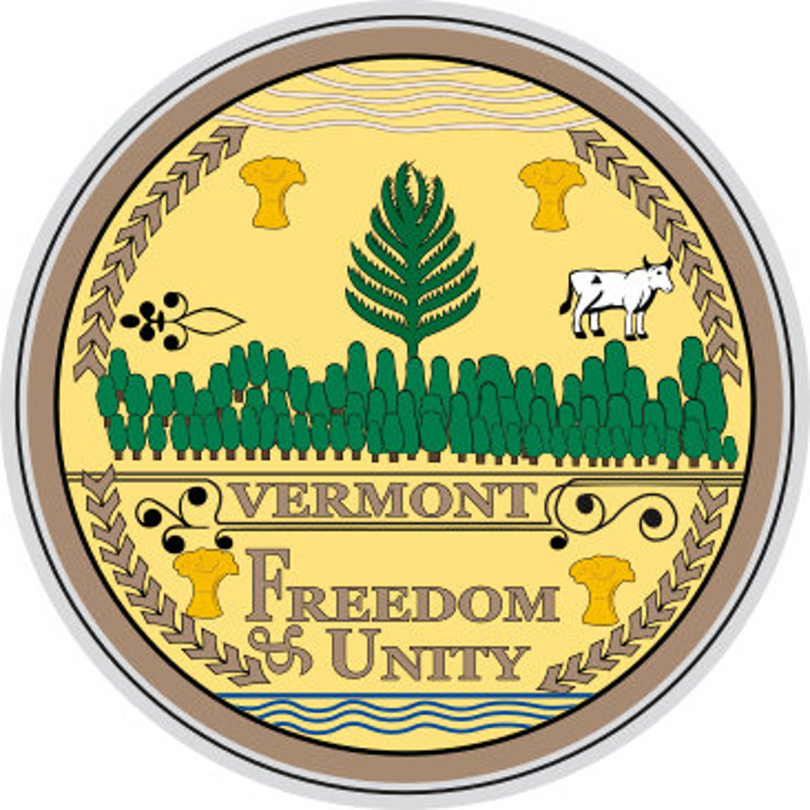 Great Seal of Vermont vector svg file | Etsy