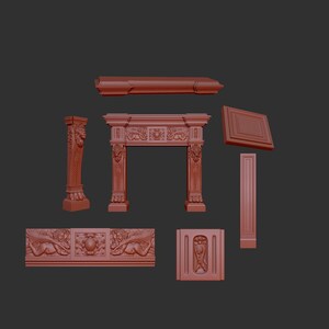 Decorative Fireplaces 3d Stl Models Set, CNC Router Engraver, Artcam ...