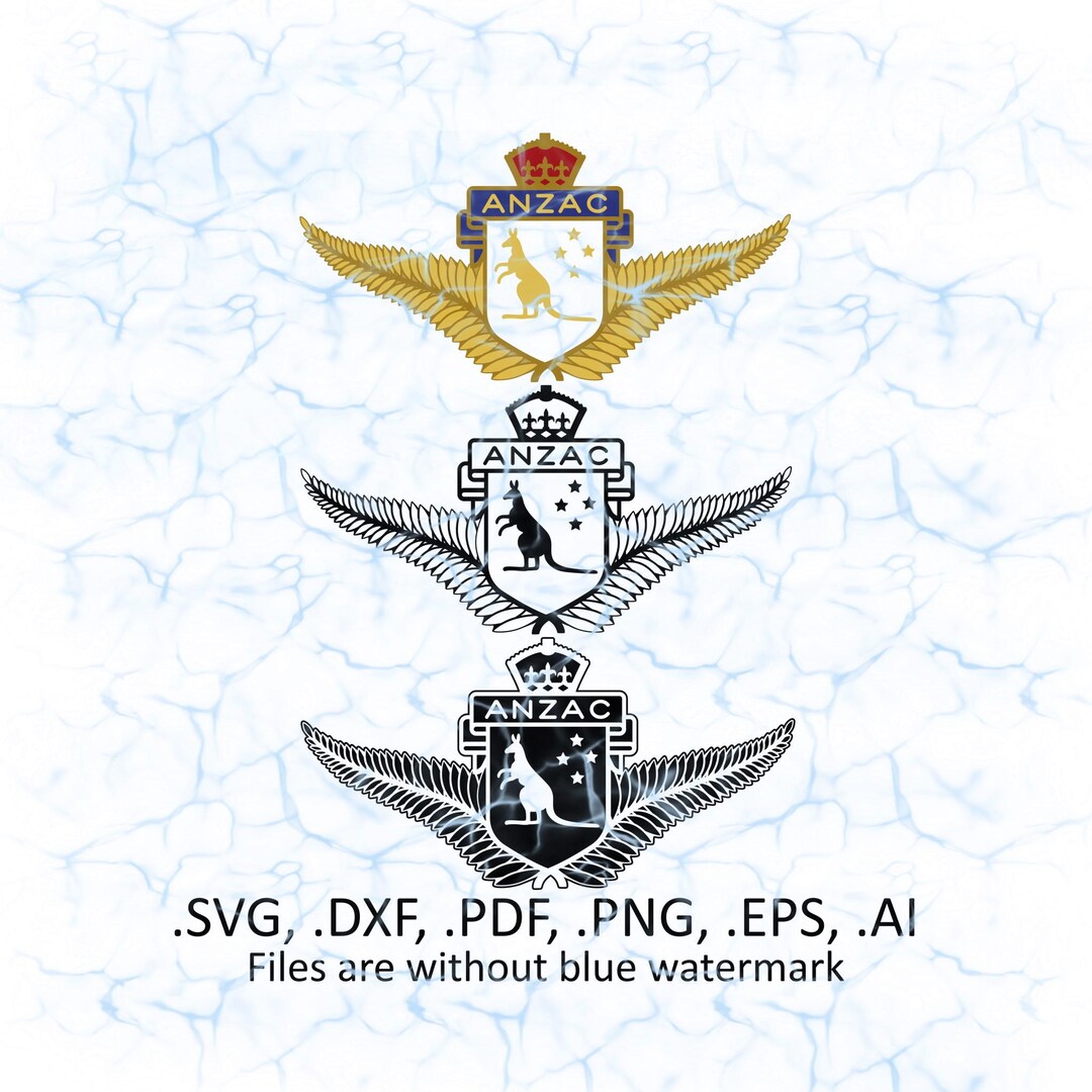 ANZAC Svg Vector Files, Dxf, Pdf, Ai, Eps, Png - Etsy