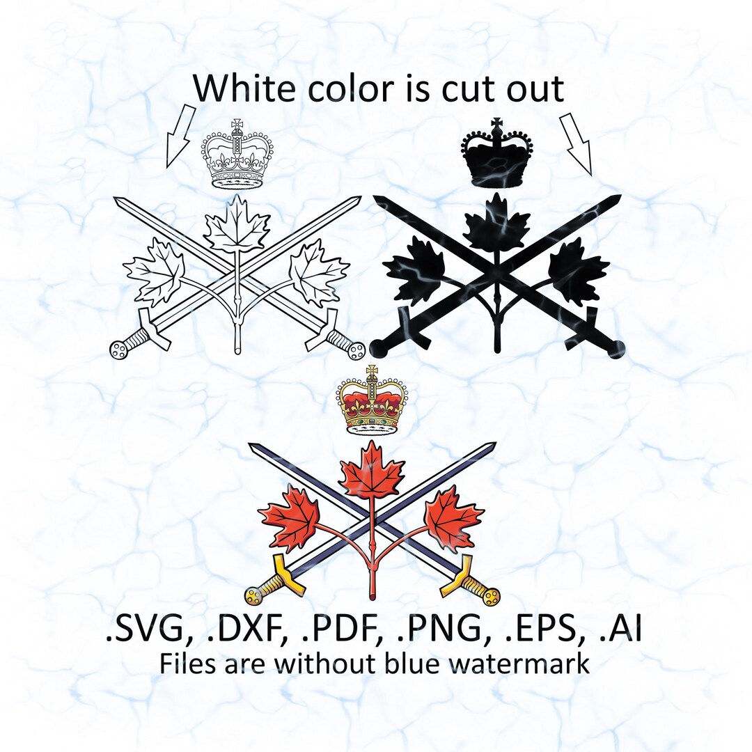 Canadian Army Svg Vector, Dxf, Pdf, Ai, Eps, Png Files - Etsy