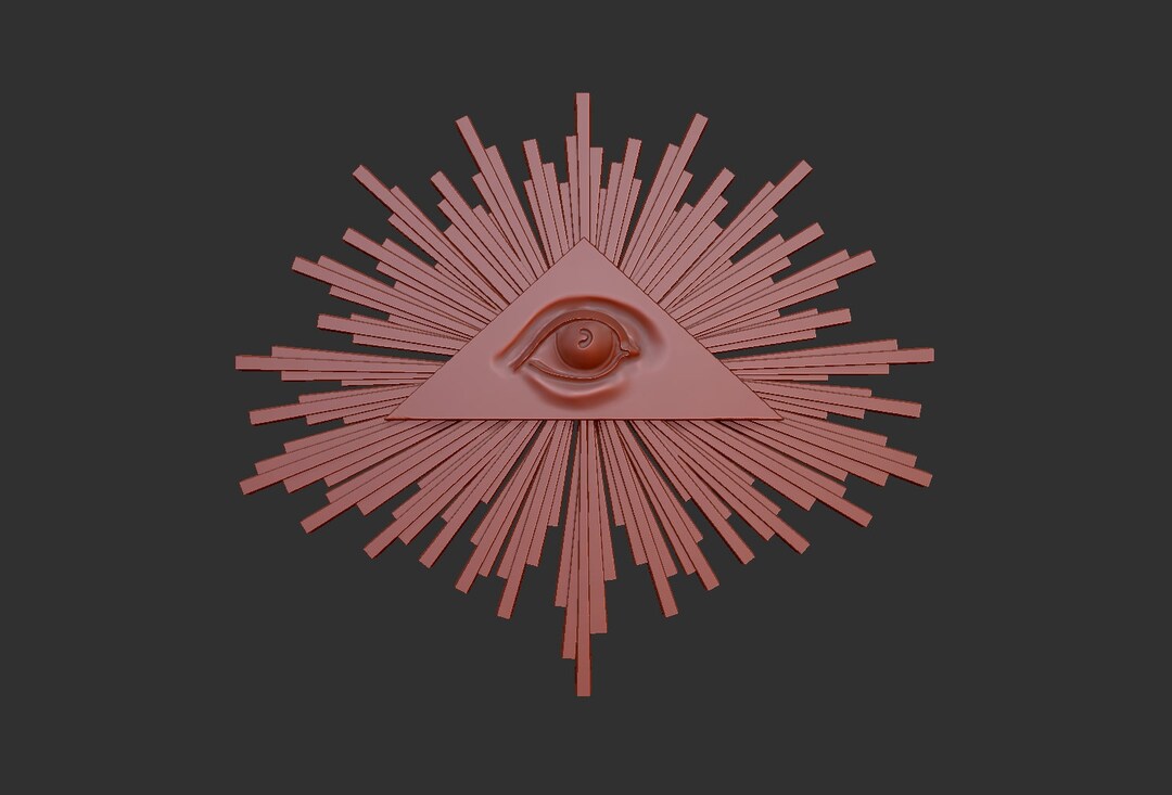 Masonic All Seeing Eye Stl 3d Model Relief Element, CNC Router Engraver ...