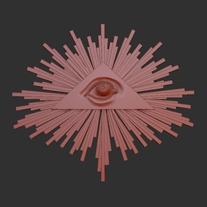 Masonic All Seeing Eye Stl 3d Model Relief Element, CNC Router Engraver ...