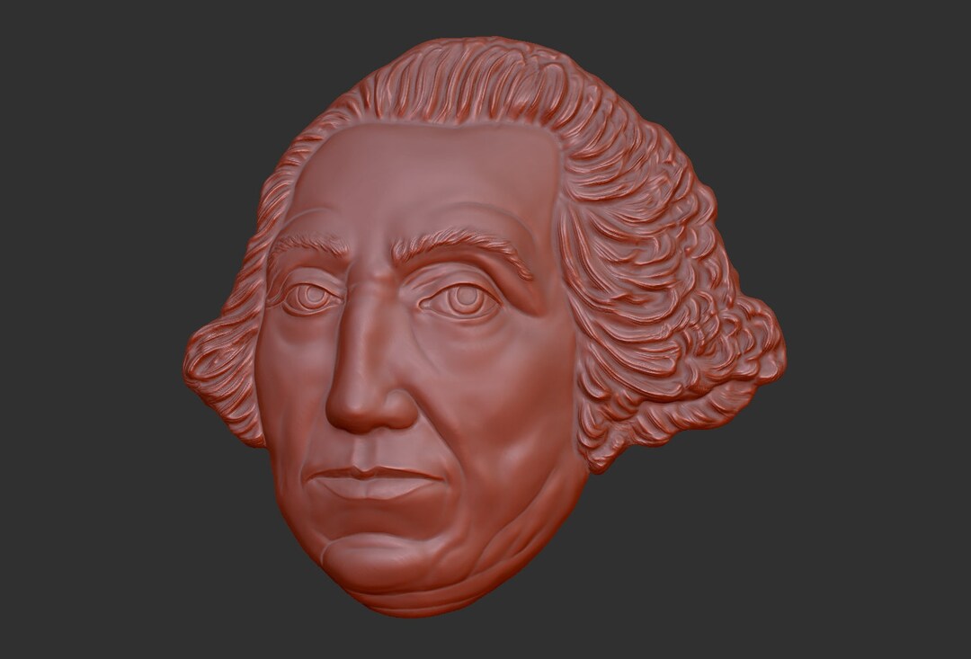 George Washington Stl 3d Model Relief Element, CNC Router Engraver, CNC ...