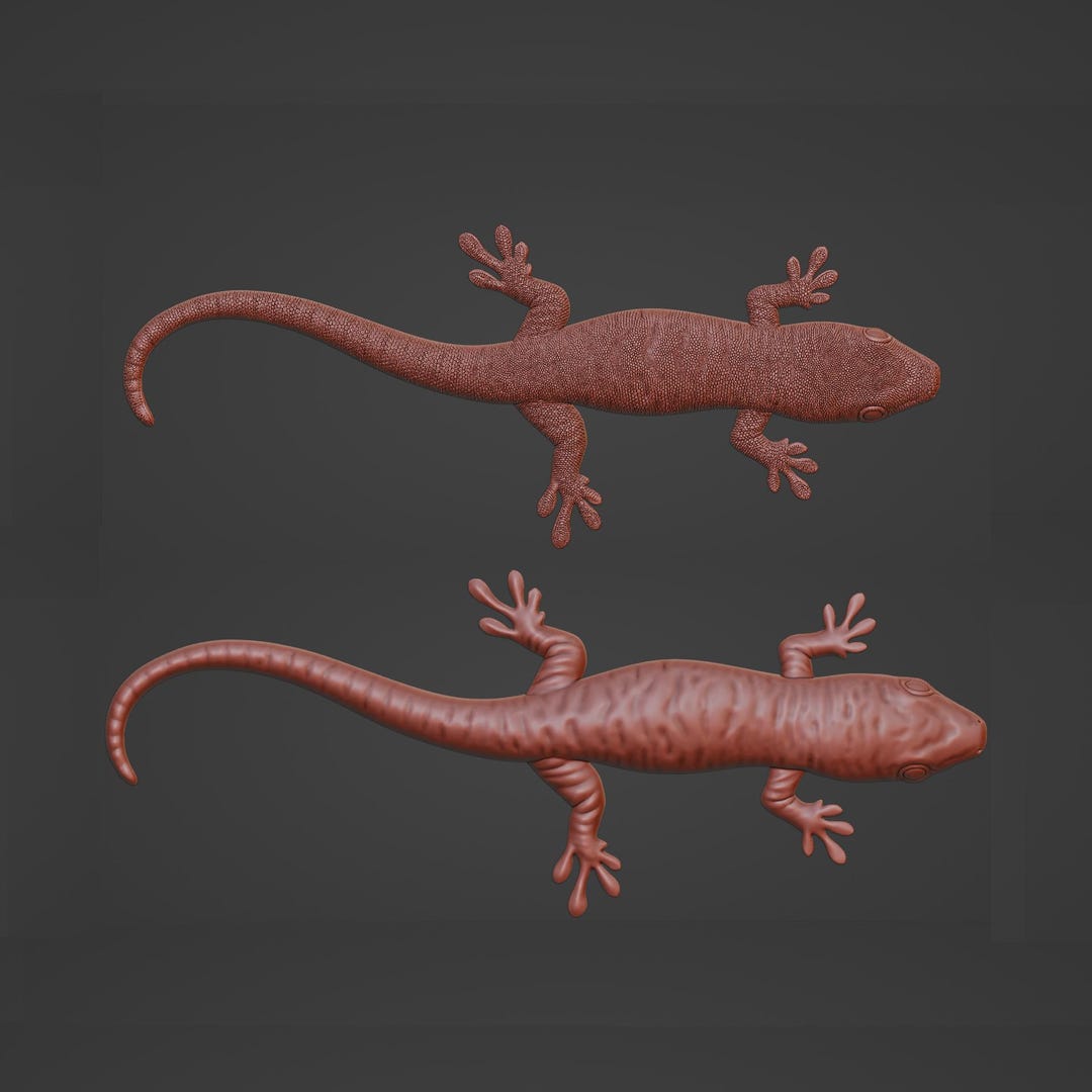 Gecko 3d Stl Model Relief Element, CNC Files - Etsy
