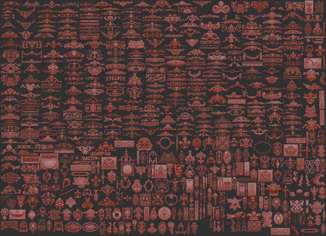 Decorative Overlays, Platbands, 3d Stl Models Set, CNC Router Engraver ...