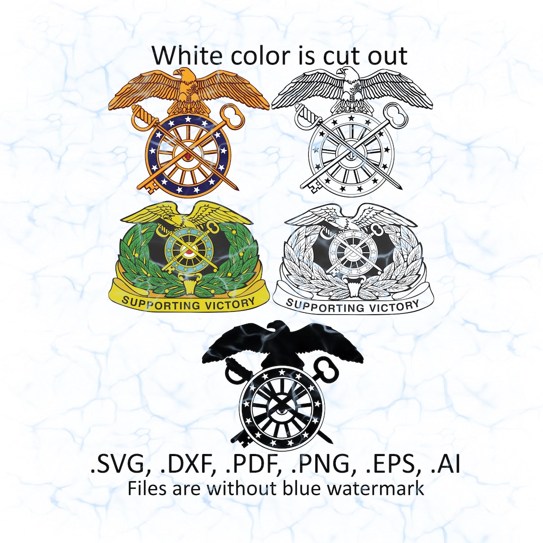 Quartermaster Corps Svg Vector Files, Dxf, Pdf, Ai, Eps, Png, U.S. Army ...