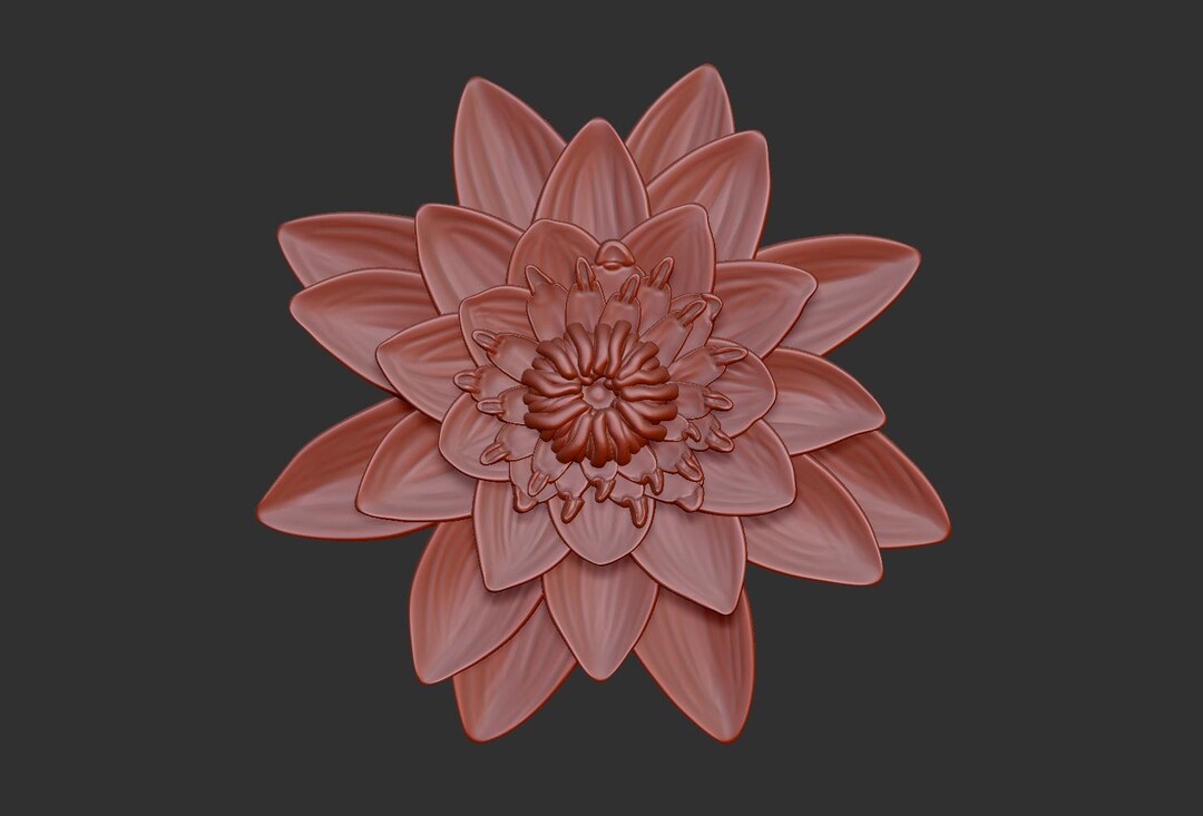 Water Lily 3d .stl Model Relief Element, CNC Files - Etsy