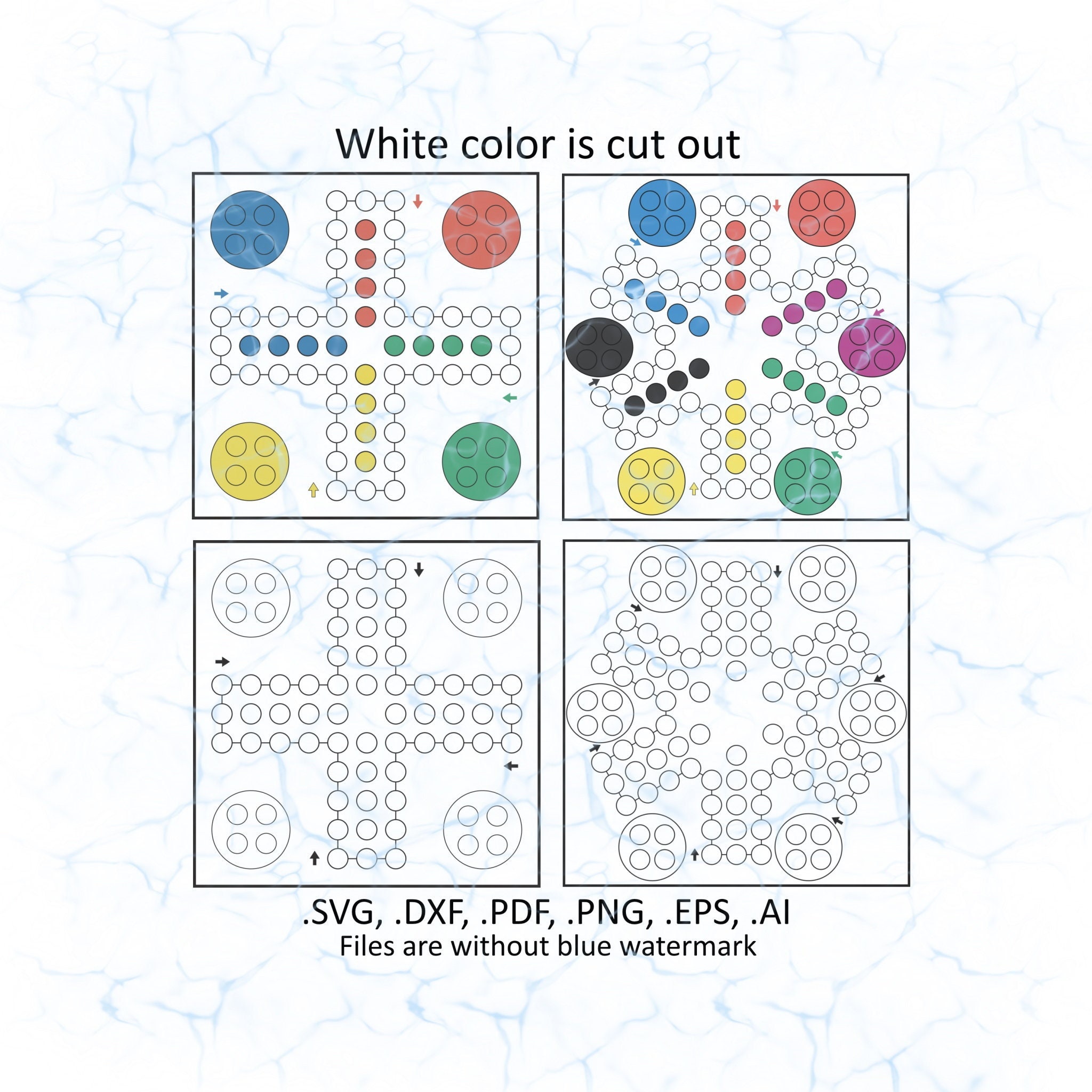 Ludo Svg Vector Files, Dxf, Pdf, Ai, Eps, Png - Etsy