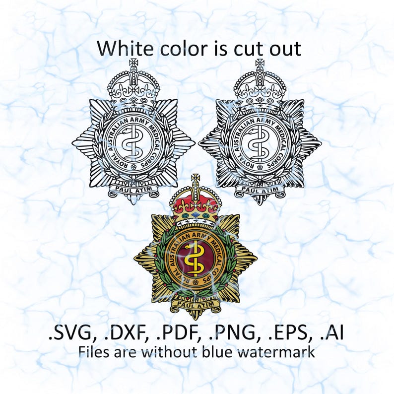 Royal Australian Army Medical Corps RAAMC Svg Vector Files, Dxf, Pdf ...