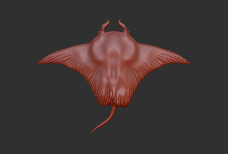 Manta Ray Stl 3d Model Relief Element, CNC Router Engraver, CNC Files ...