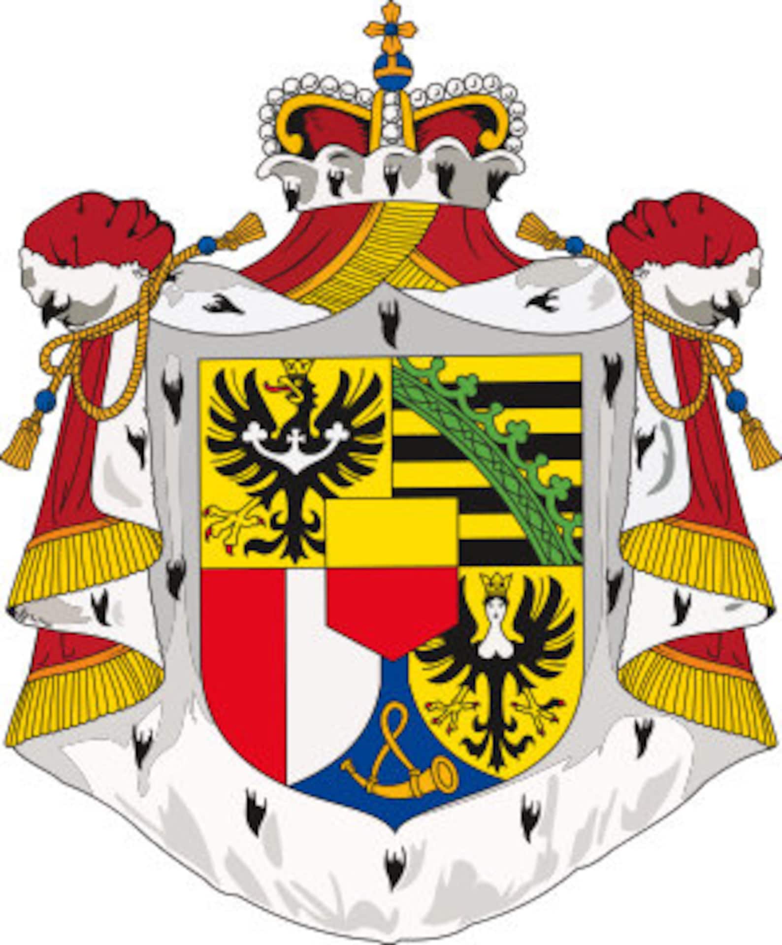 Coat of arms of Liechtenstein vector svg file | Etsy