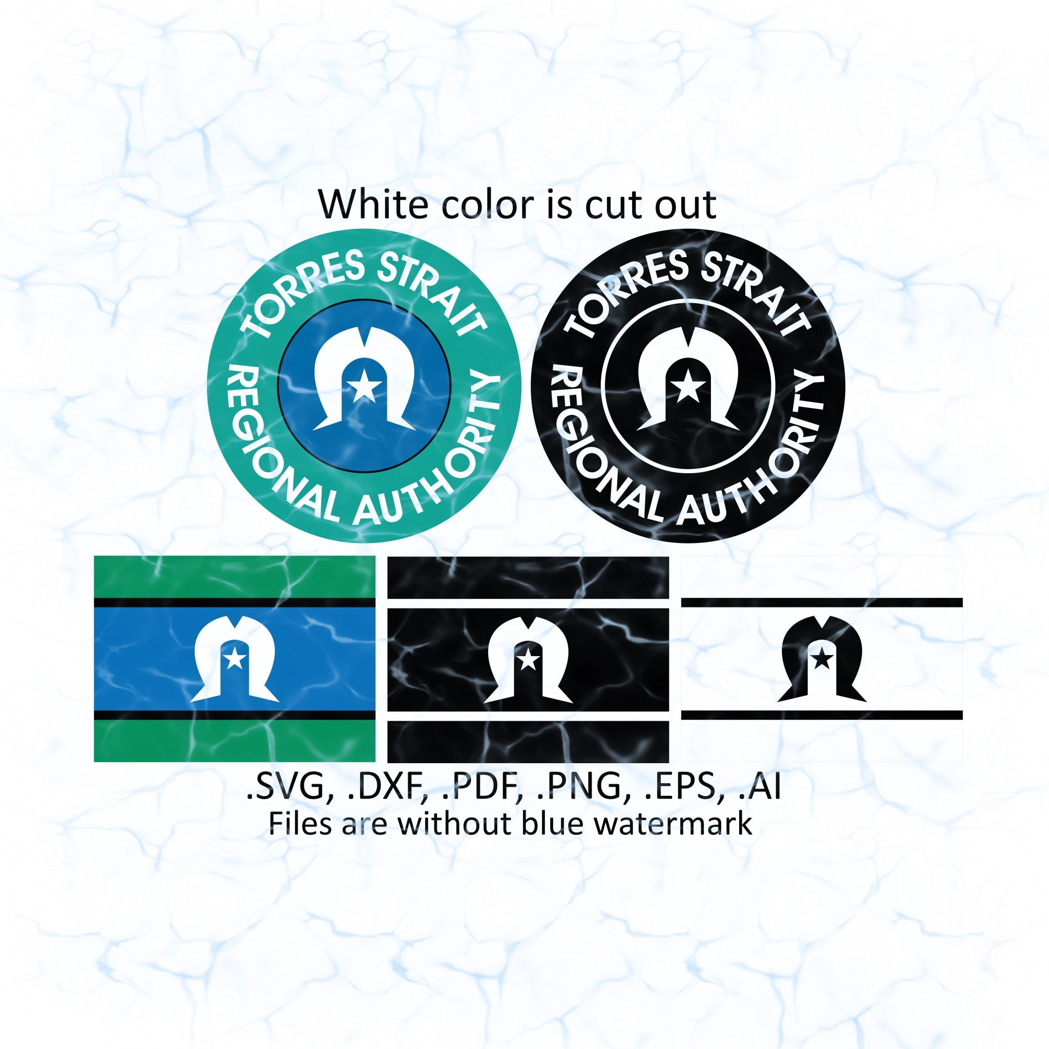 Torres Strait Islander Flag and Seal Vector Svg Files, Dxf, Pdf, Ai ...