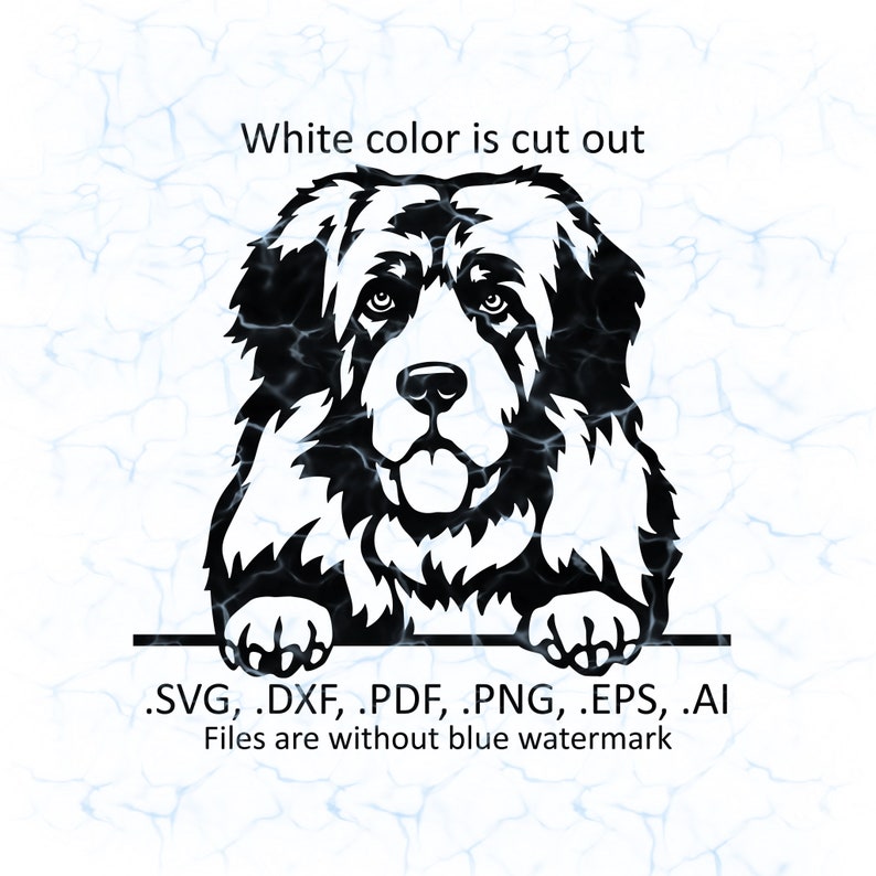 Leonberger Svg Vector, Leonberger Peeking Logo, Pdf, Dxf, Ai, Eps, Png ...