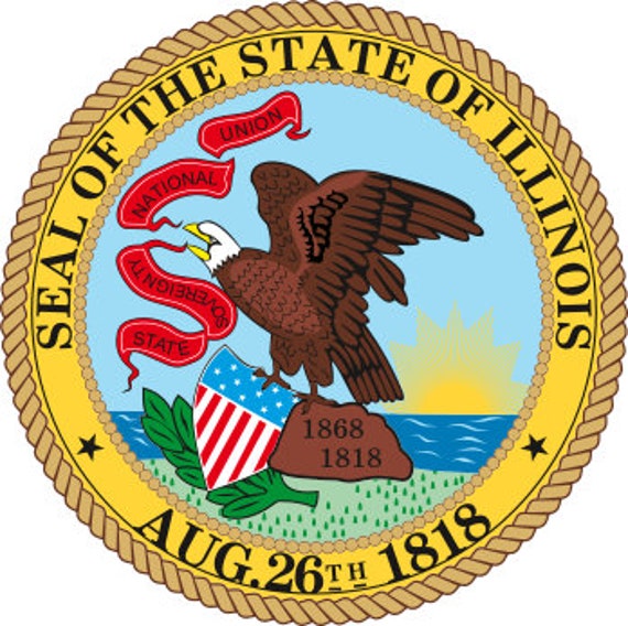 Great Seal of Illinois Vektor SVG Datei | Etsy