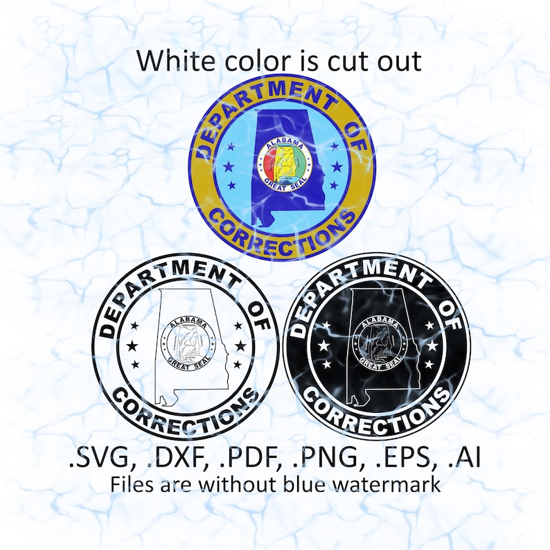 Alabama Corrections Svg Vector Files, Dxf, Pdf, Ai, Eps, Png - Etsy Canada