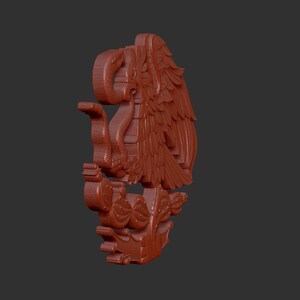 Mexico Emblem 3d Stl Model Relief Element, CNC Router Engraver, CNC ...