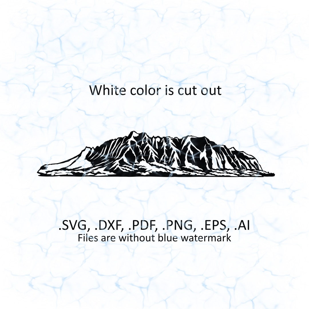 Ko'olau Mountain Range Oahu Svg Vector Files, Dxf, Pdf, Ai, Eps, Png ...
