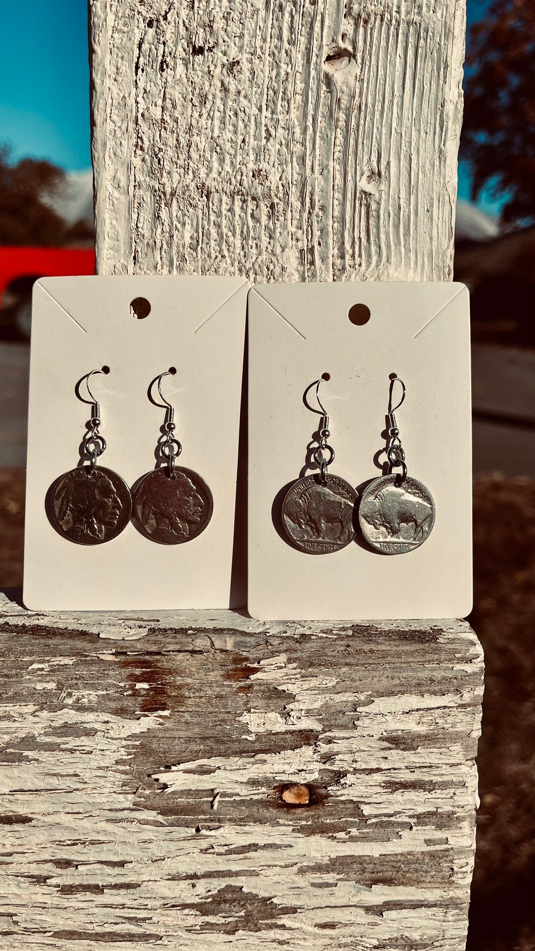 The Laikyn - Buffalo Coin Earrings - Etsy