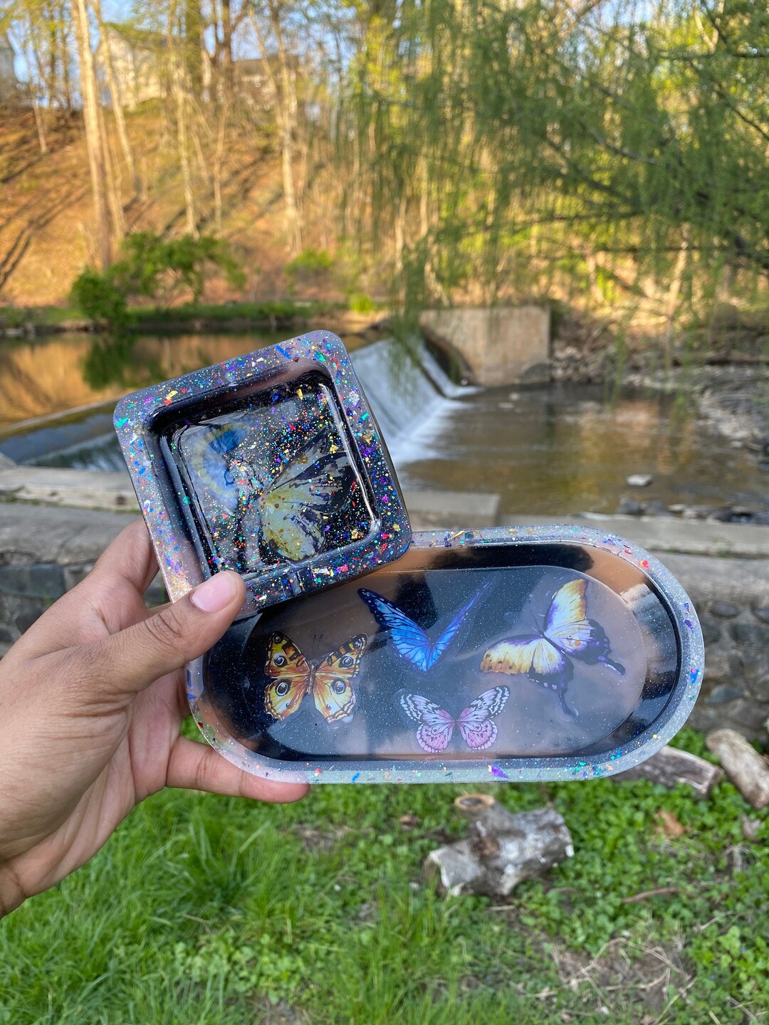 Butterfly Tray Set - Etsy
