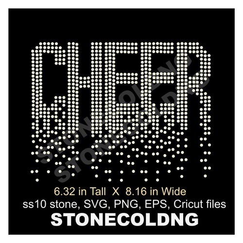 Rhinestone Template and Vinyl Design for Cheer Bows SVG File - Etsy