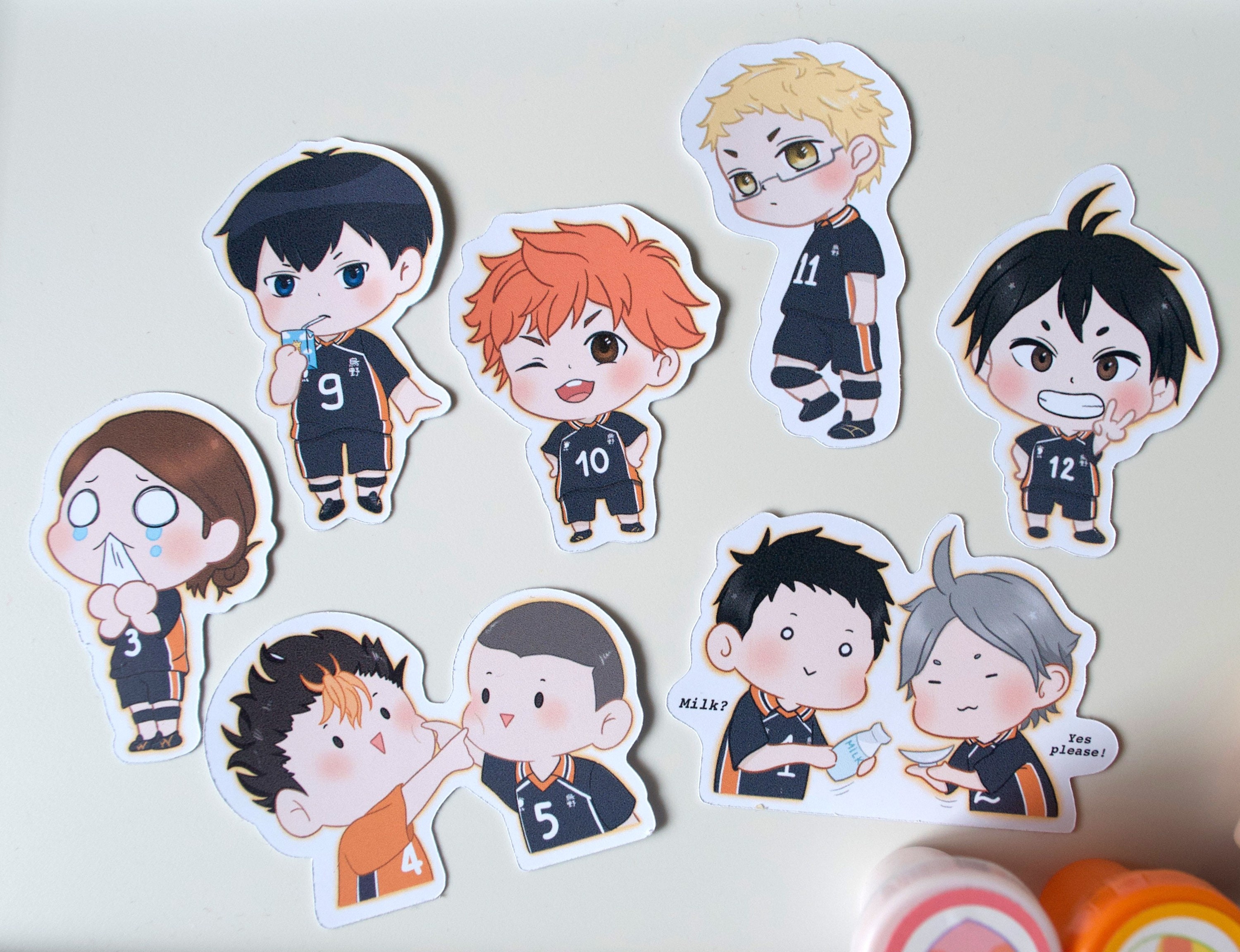 Haikyuu Karasuno Sticker Sheet Die Cut Haikyuu Sticker Etsy