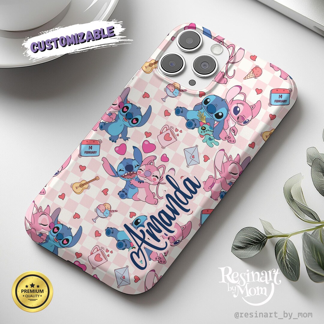 Stitch and Angel Phone Case, Lilo & Stitch Protective Cover - Etsy