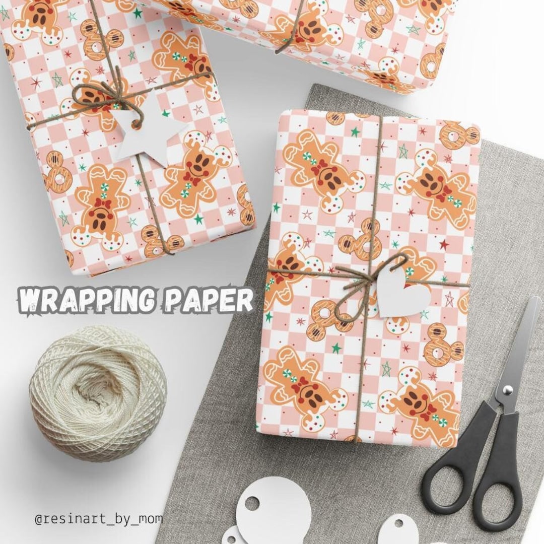 Gingerbread Wrapping Paper, Christmas Wrapping Paper, Customizable ...